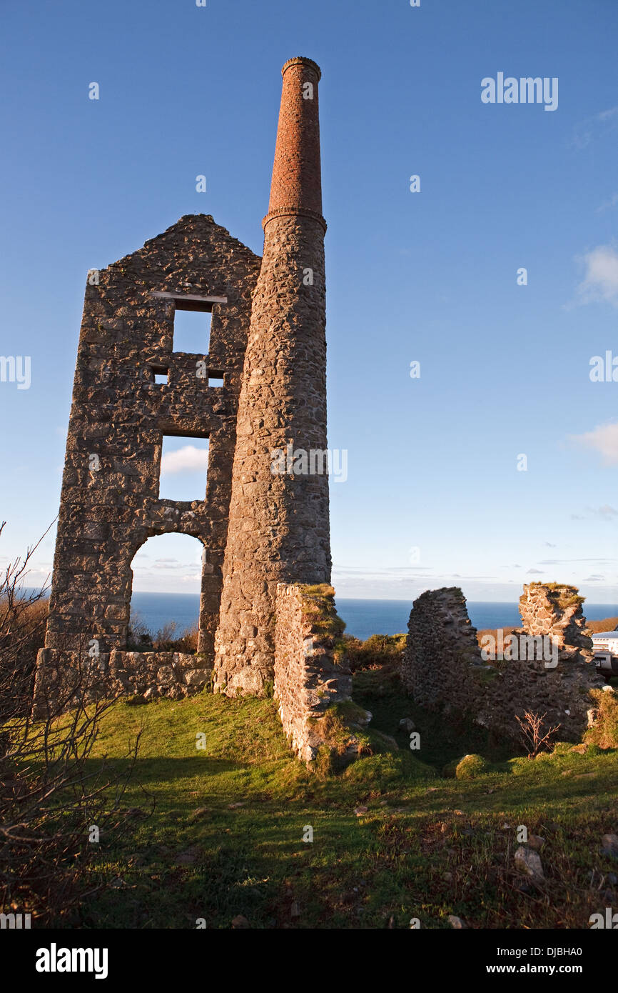 A cornish tin mine near Carngalver in Cornwall Stock Photo - Alamy