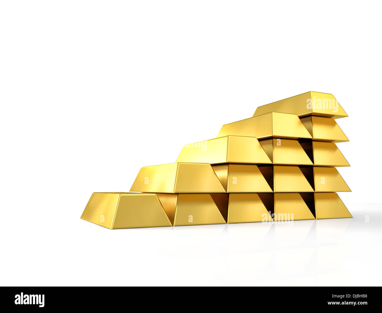 3d imeage of fine gold ingot Stock Photo - Alamy