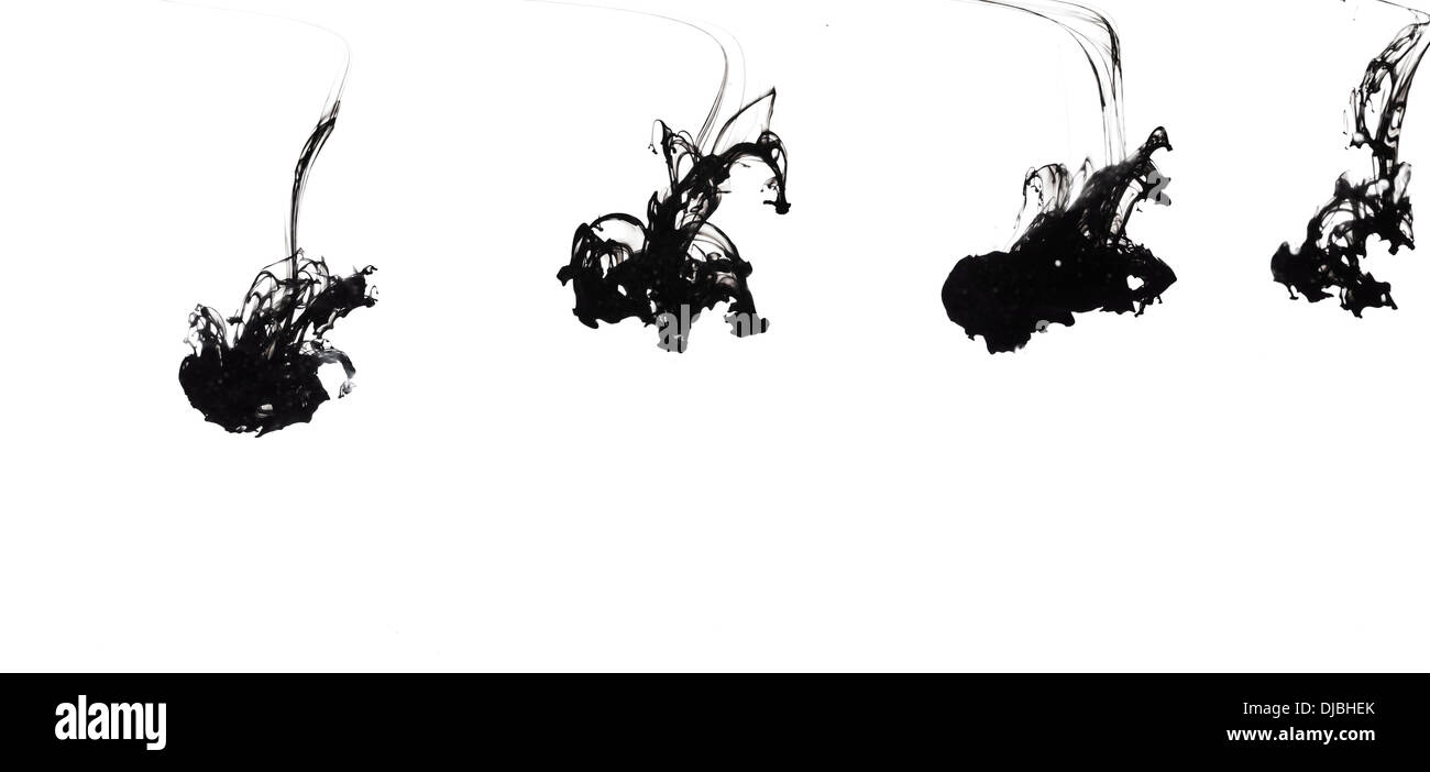 water and black ink lines on white Stock Photo - Alamy