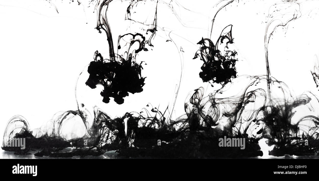 water and black ink lines Stock Photo - Alamy