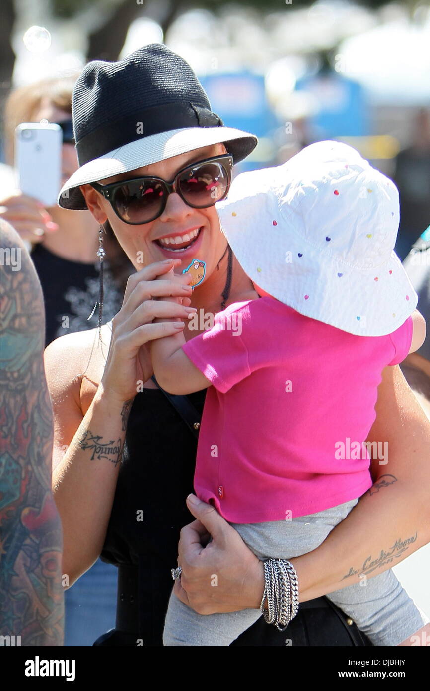 Pink aka Alecia Beth Moore, Willow Sage Hart Pink enjoys a day with her ...