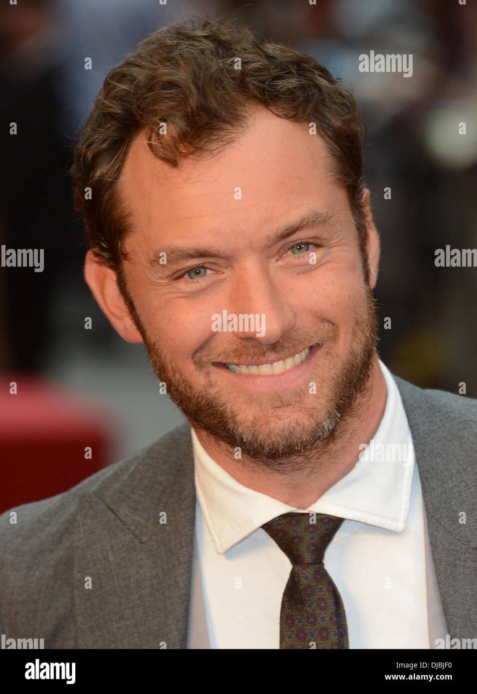 Jude Law at the premiere of "Anna Karenina" at Odeon, Leicester Square ...