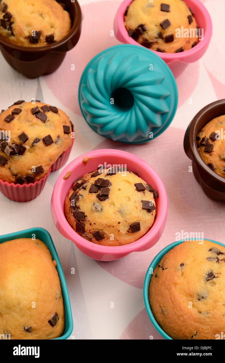 Colorful muffins in a kitchen Stock Photo - Alamy