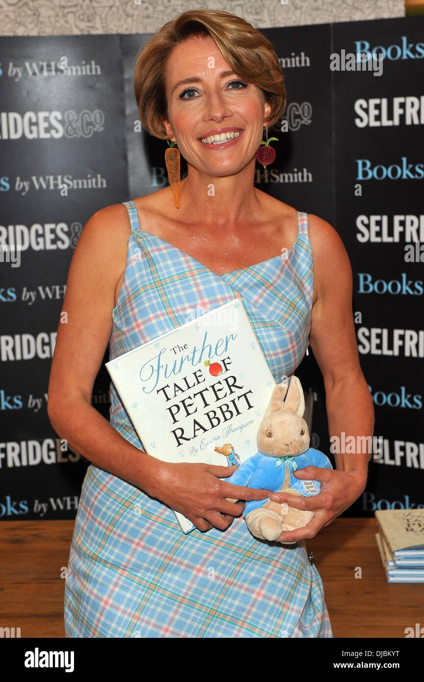 Emma Thompson 'The Further Tale of Peter Rabbit' book signing held at ...