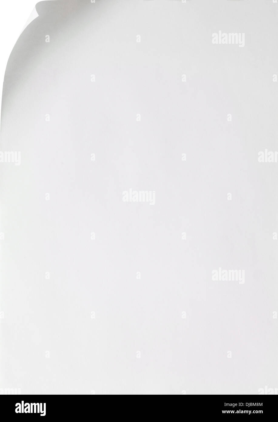 white sheet of paper folded in six with texture isolated path Stock ...