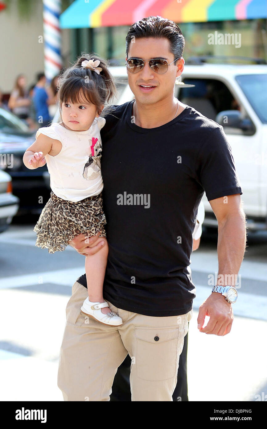Mario Lopez holding daughter Gia Francesca Lopez Celebrities out and ...