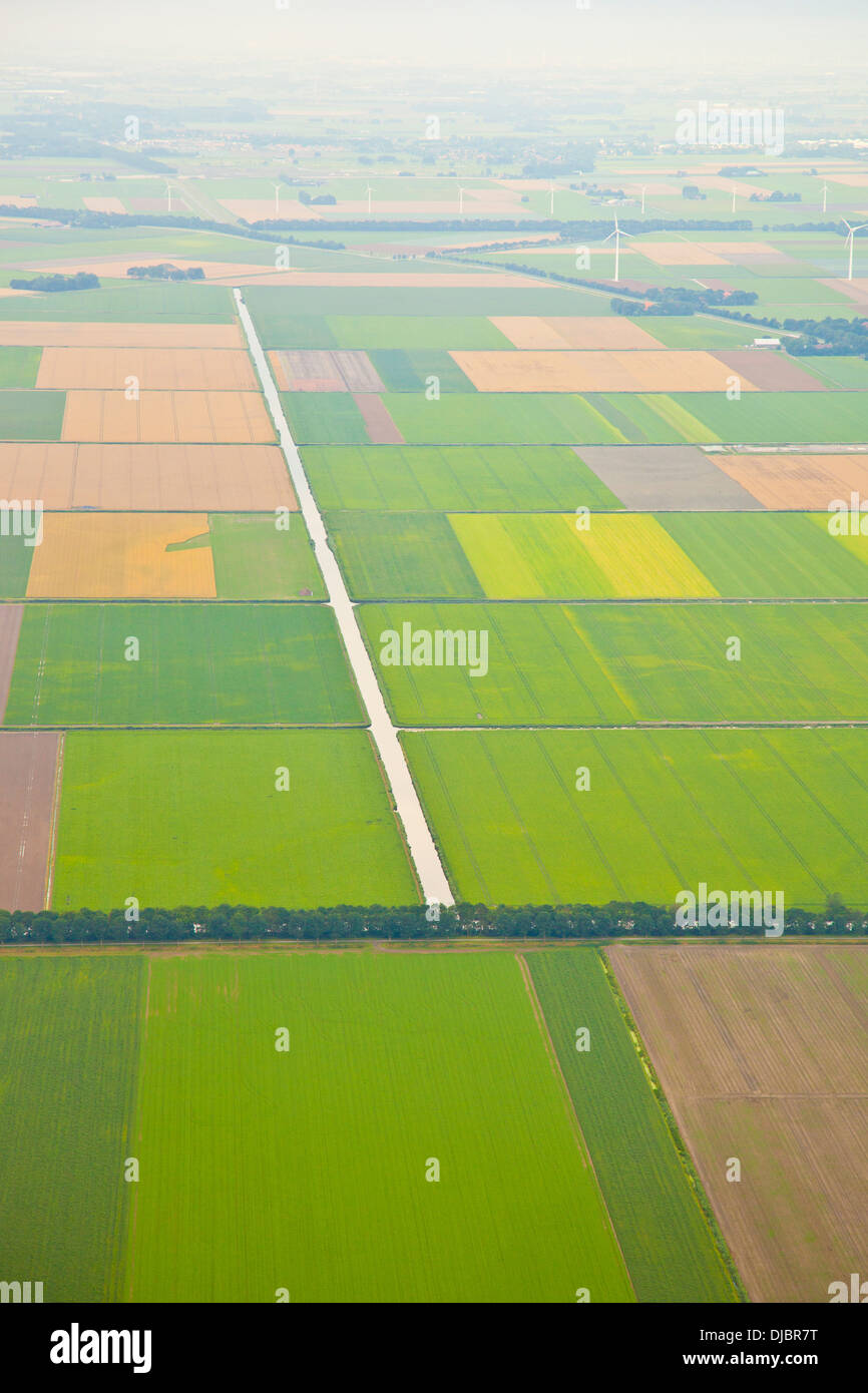 e Netherlands from above. Aerial view at agriculture landscape Stock ...