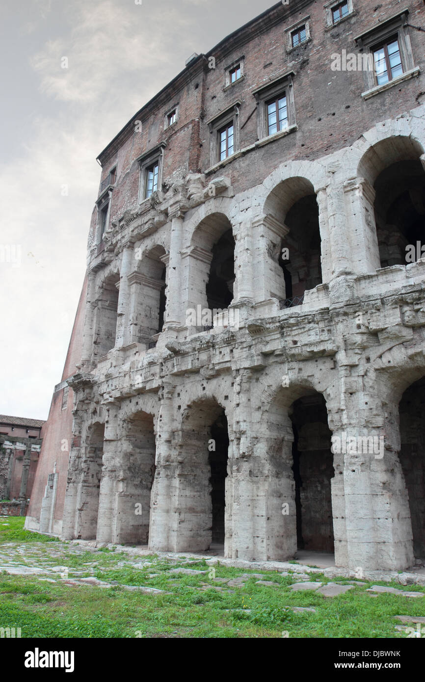 The Theatre of Marcellus ancient open-air theater in Rome, Italy Stock ...