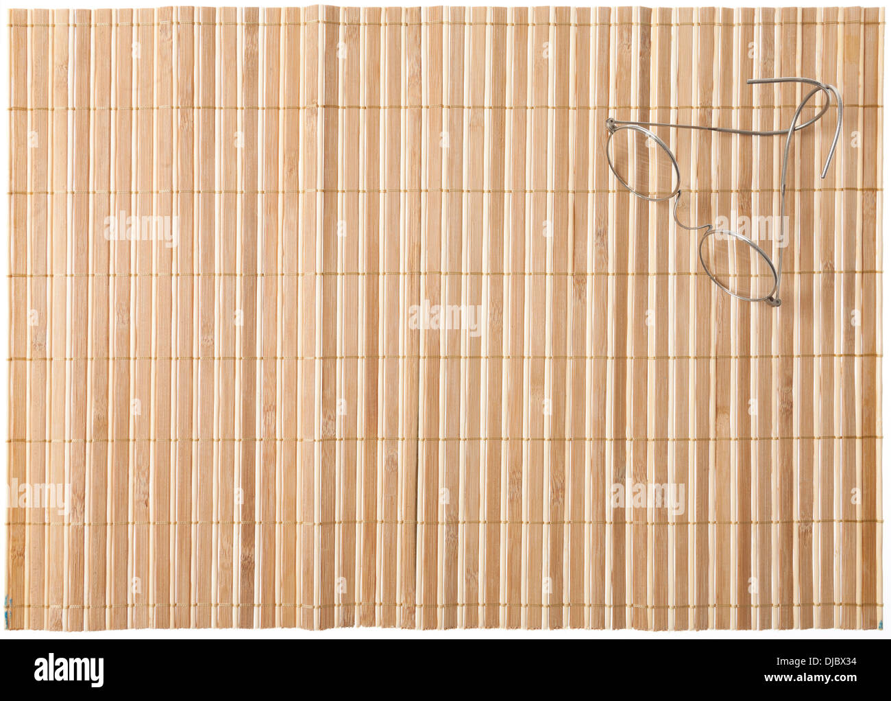Close up of bamboo mat background isolated on white Stock Photo - Alamy