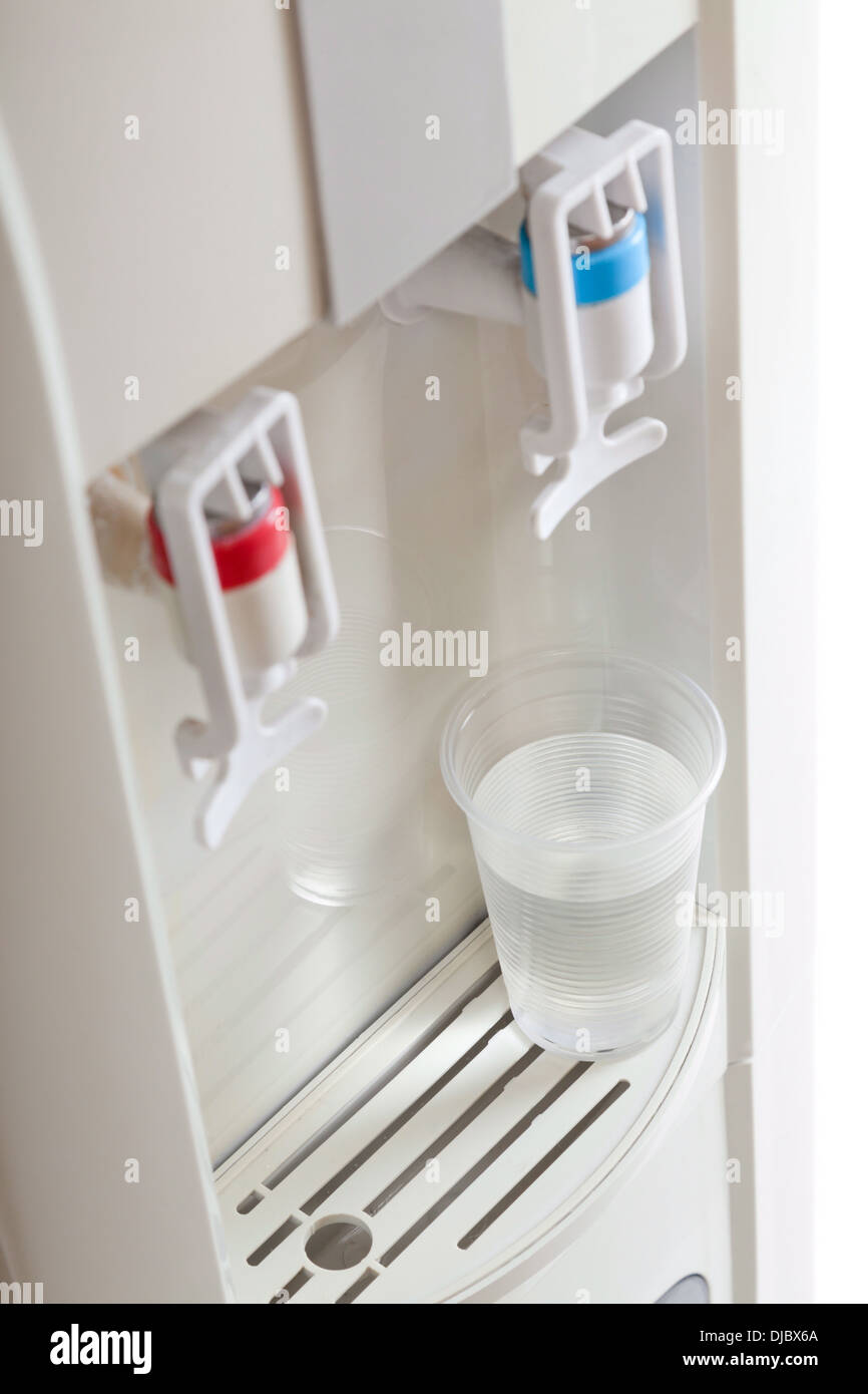 hot and cold faucet of water dispenser Stock Photo - Alamy