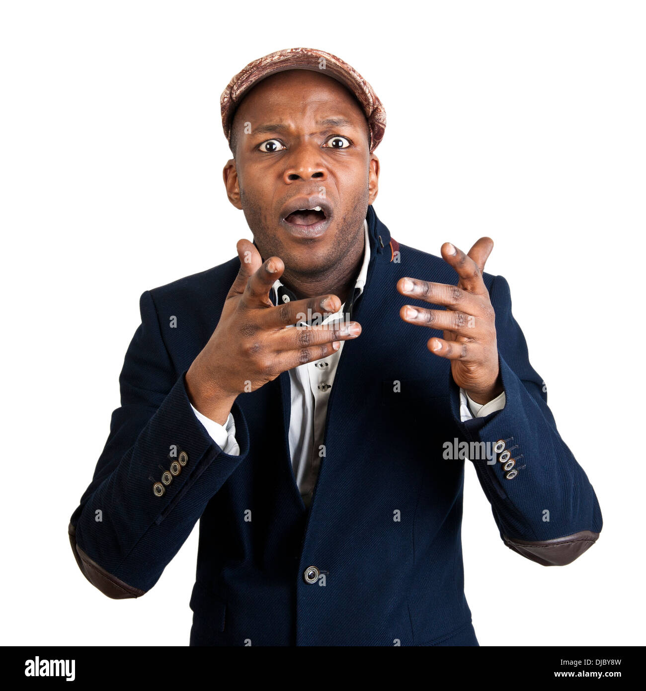 A young man gesturing Stock Photo - Alamy