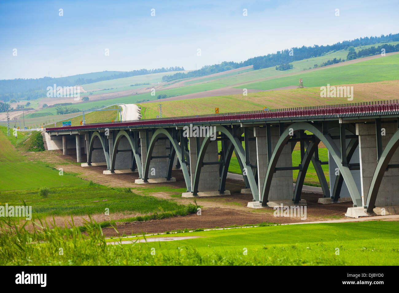 New modern autostrada highway road in Slovakia Stock Photo - Alamy
