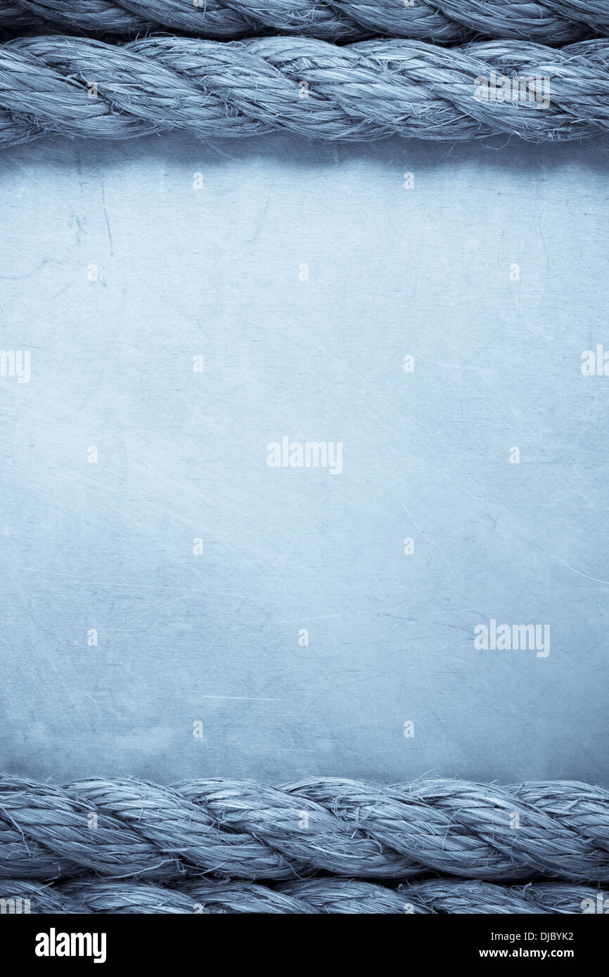 ship ropes on metal background texture Stock Photo - Alamy