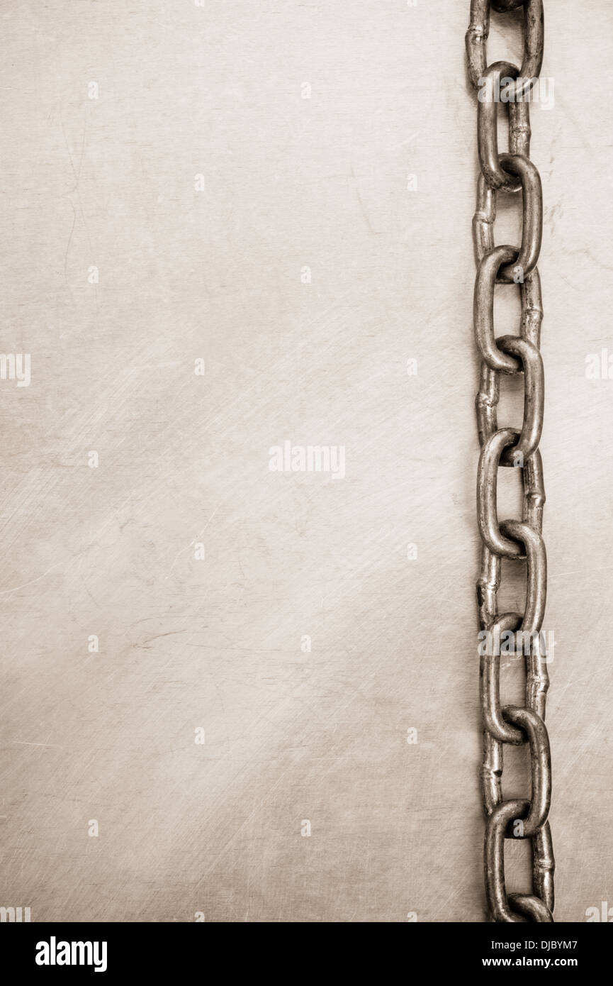 chain frame on metal texture background Stock Photo - Alamy