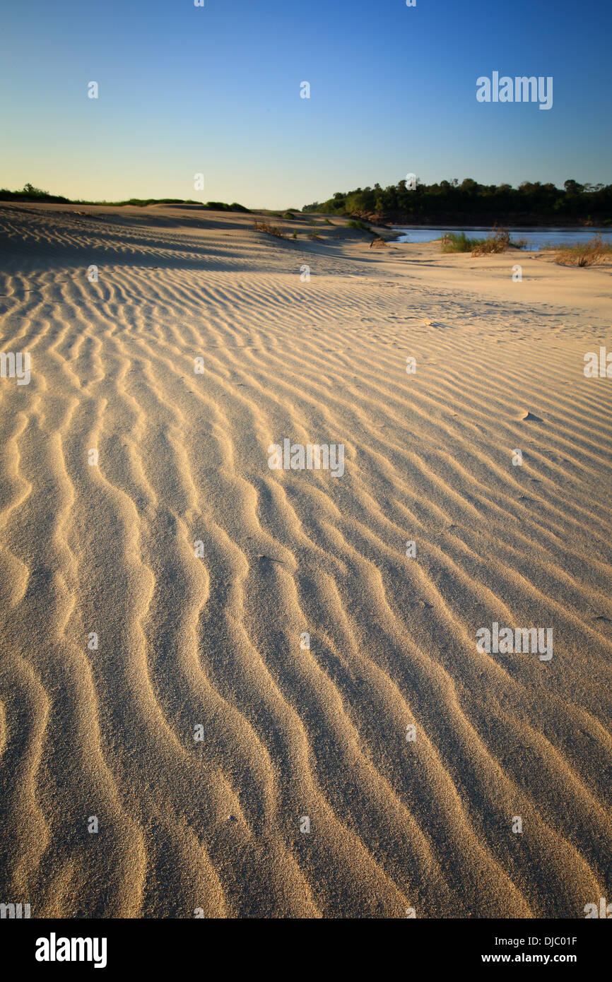 Sand dunes and lake ,"Sampanbok" Grandcanyon of Thailand Stock Photo ...
