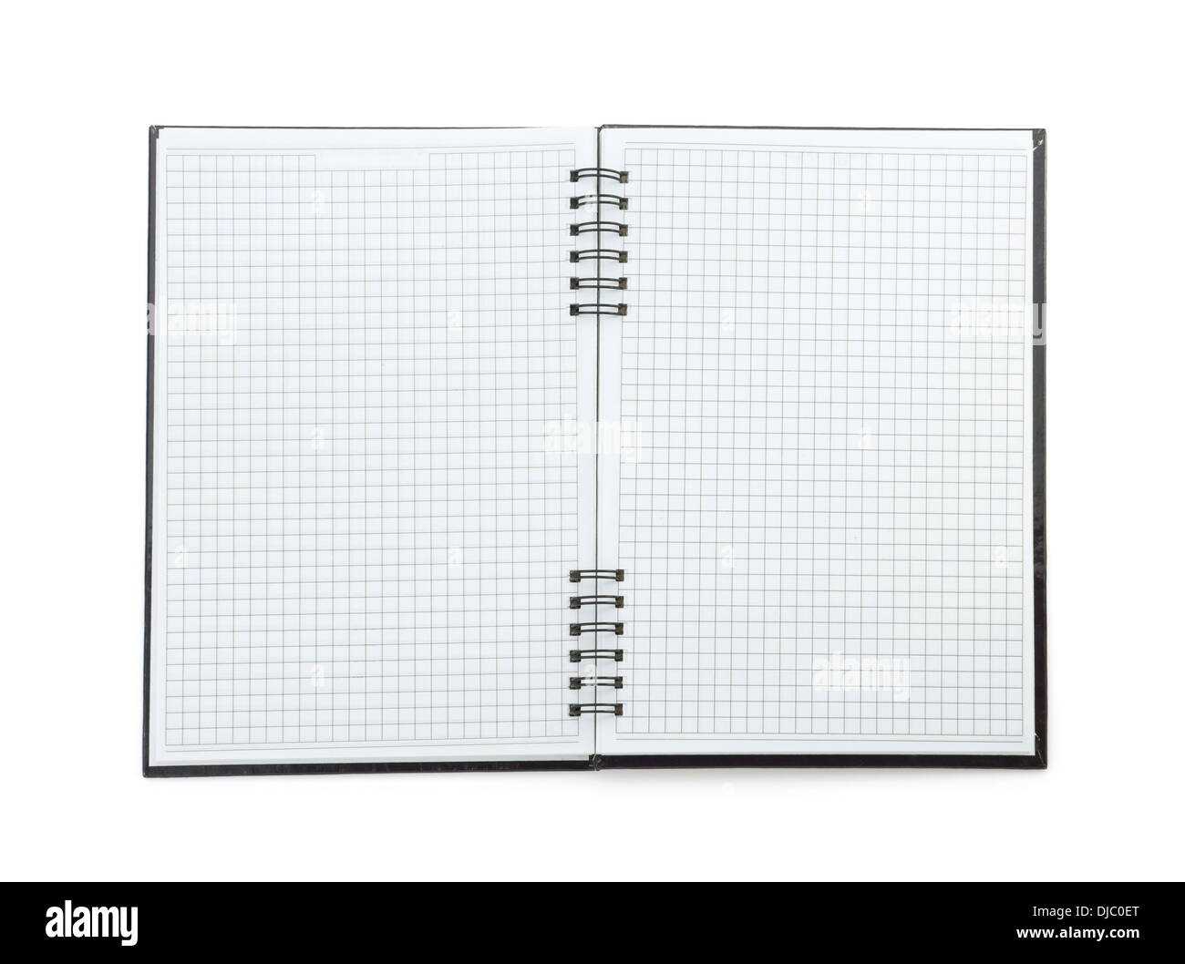 checked note book paper isolated on white background Stock Photo - Alamy
