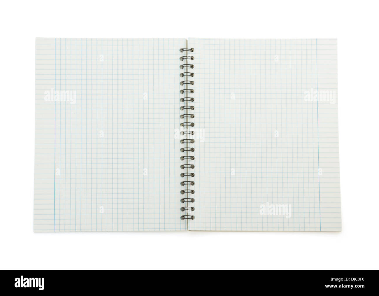 checked note paper isolated on white background Stock Photo - Alamy