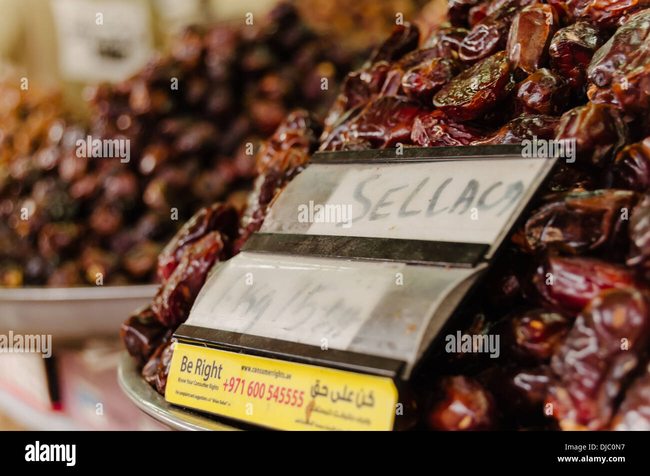 Dates carefully arranged are on display outside a stall in Deira's ...