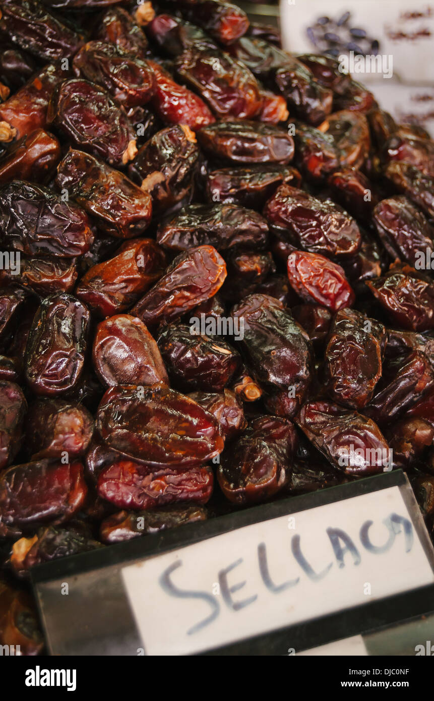 Dates carefully arranged are on display outside a stall in Deira's ...