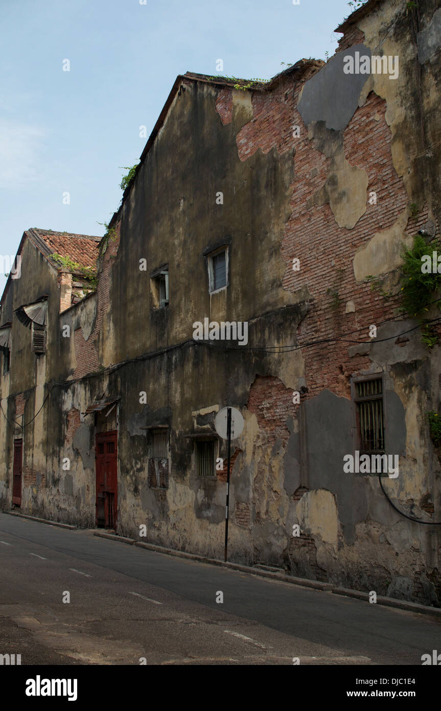 Old buildings and street in Georgetown, Penang, part on Unesco World ...