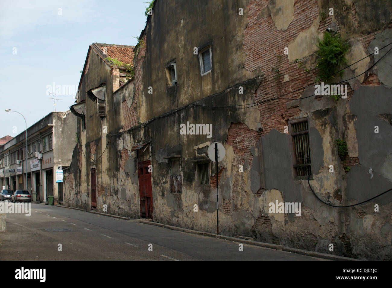 Old buildings and street in Georgetown, Penang, part on Unesco World ...