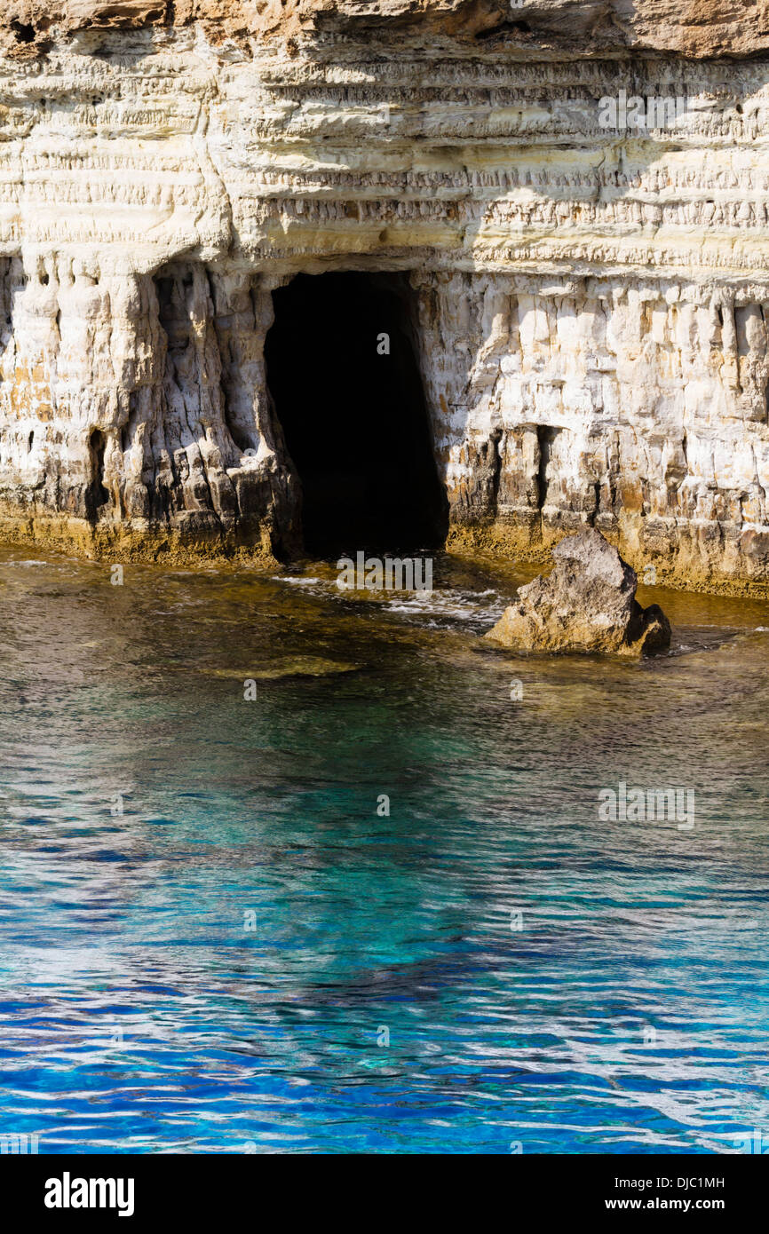 Sea caves at Cape Greco, Cyprus Stock Photo - Alamy