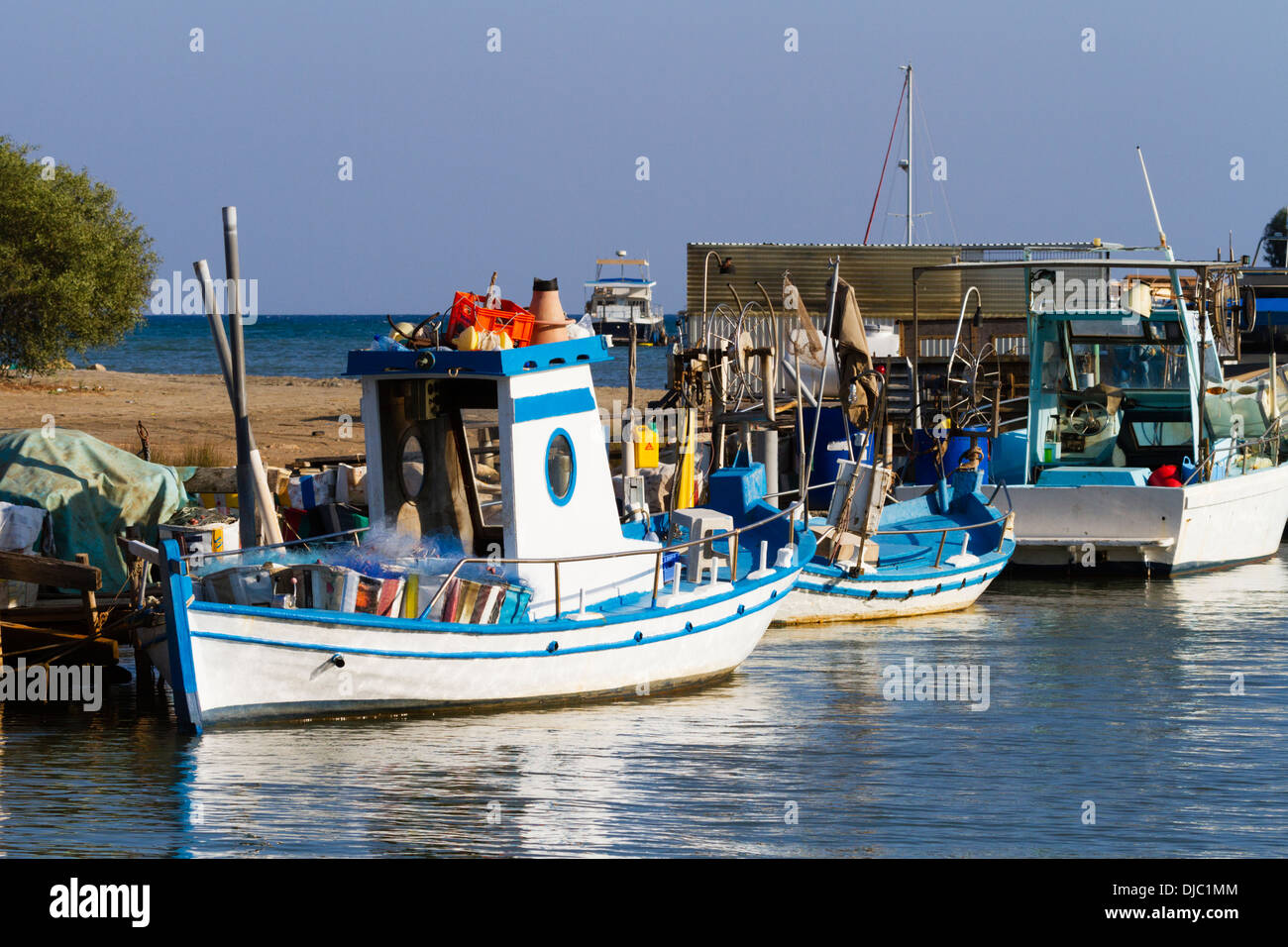 Local fishing boats, Potamos Creek, Cyprus Stock Photo - Alamy
