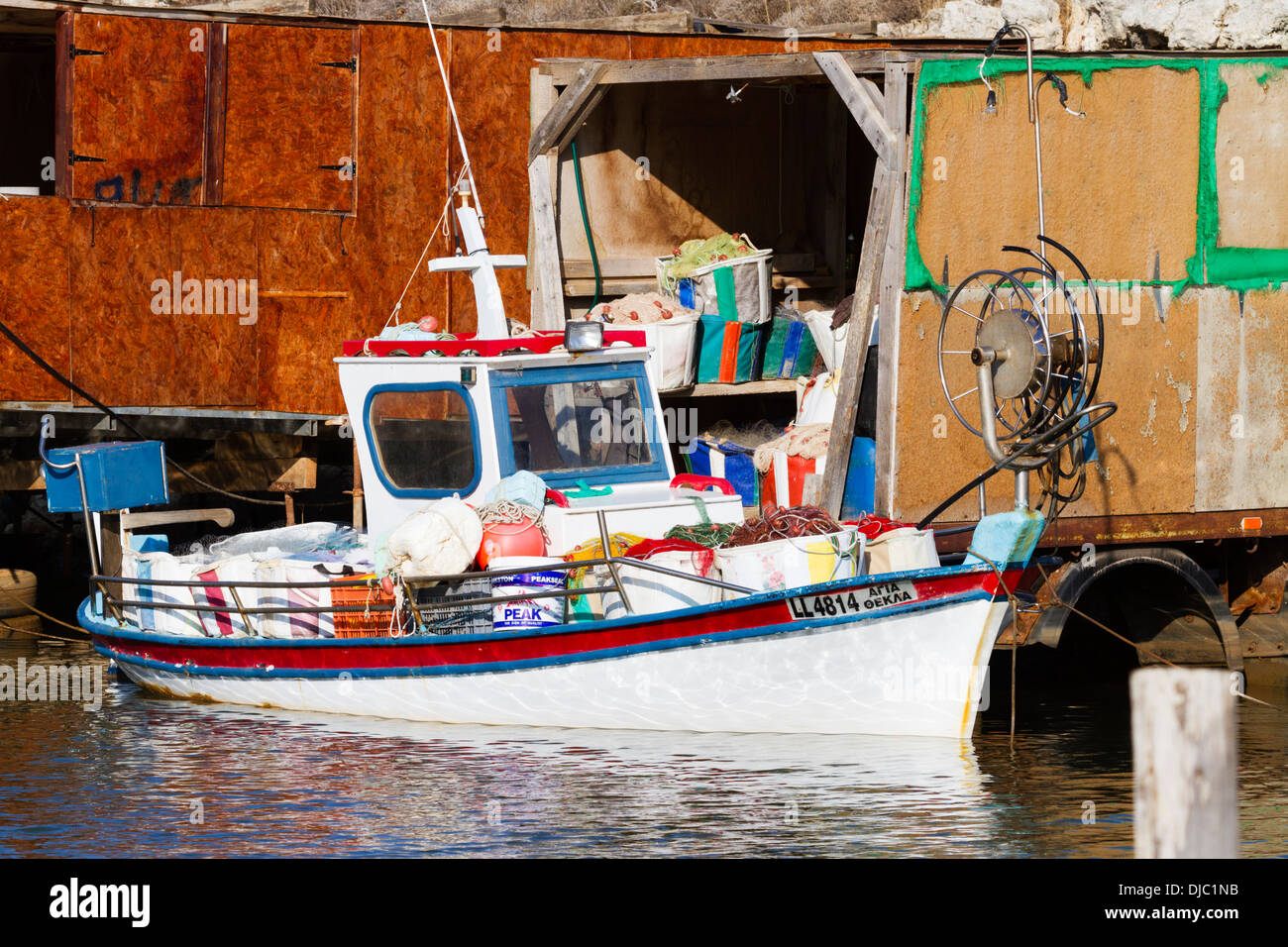 Local fishing boats, Potamos Creek, Cyprus Stock Photo - Alamy