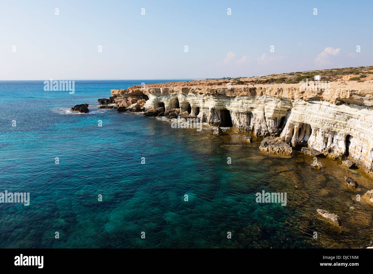 Sea caves at Cape Greco, Cyprus Stock Photo - Alamy