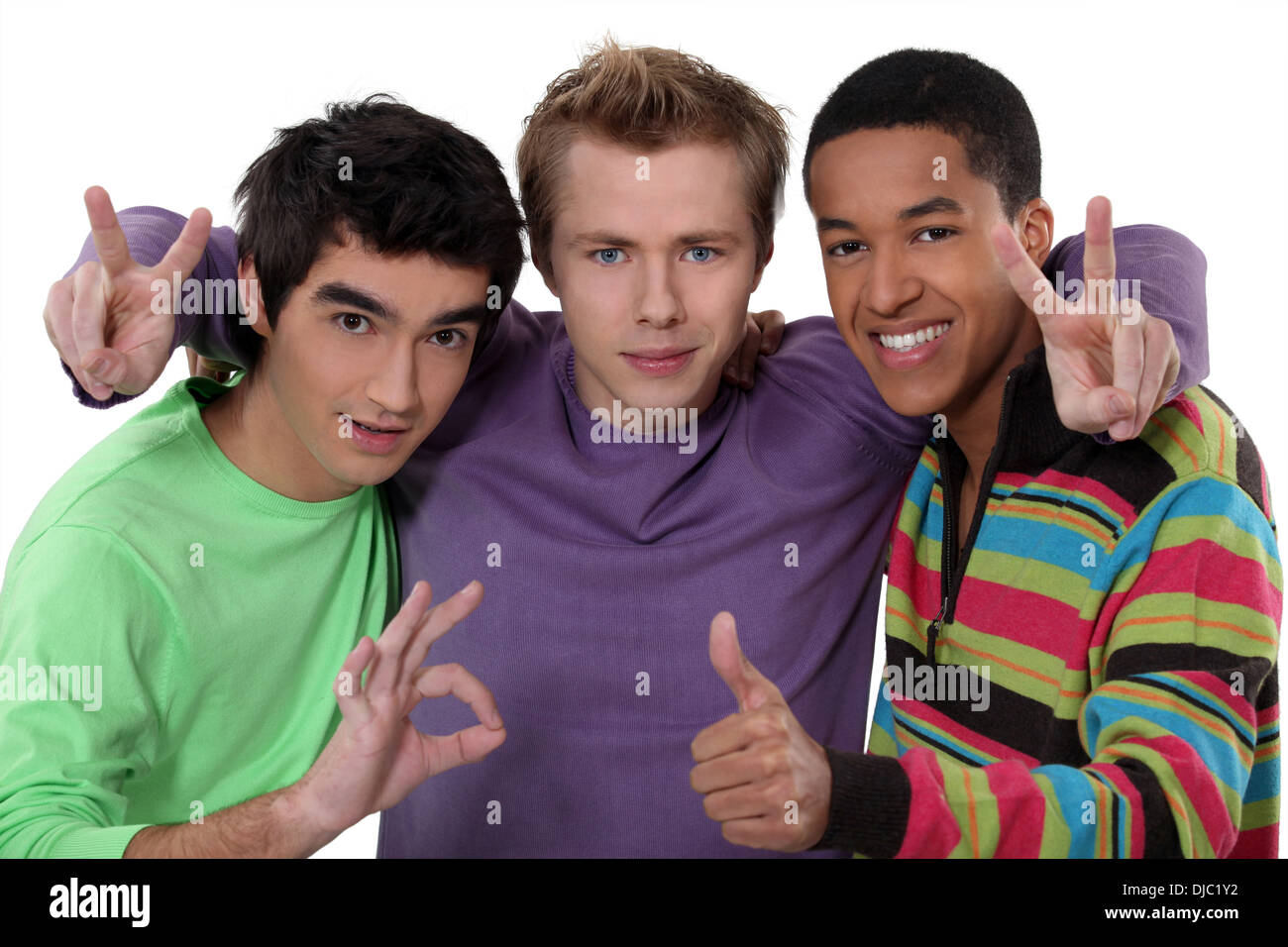 Three male friends Stock Photo - Alamy