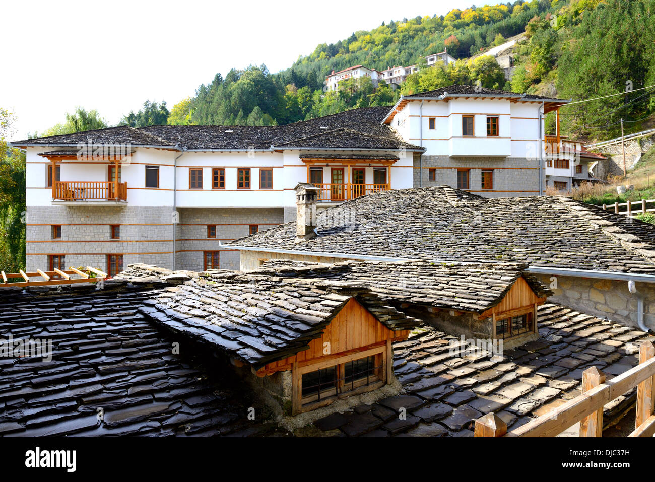 The houses in metsovo greek village hi-res stock photography and images ...