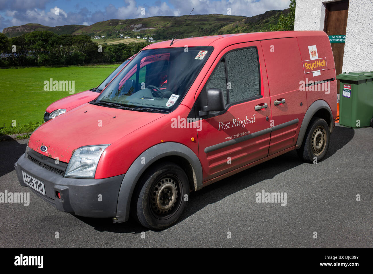 Red Royal Mail van in Uig Skye UK Stock Photo - Alamy