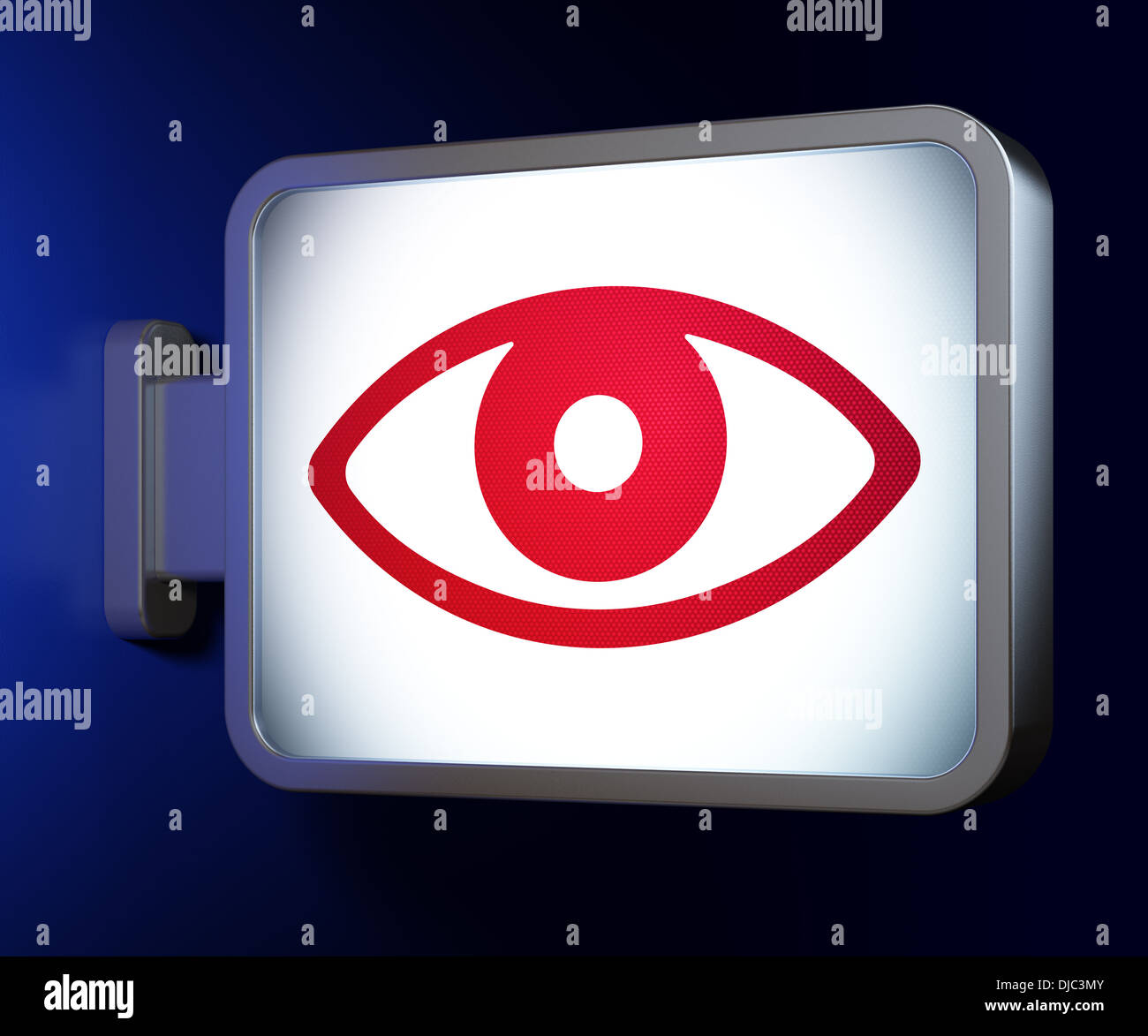 Protection concept: Eye on billboard background Stock Photo - Alamy