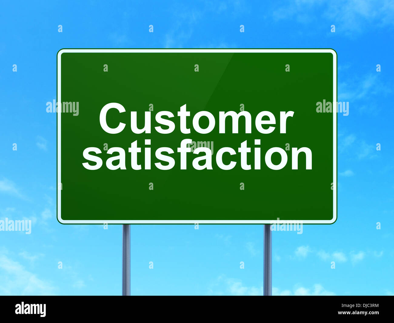 Advertising concept: Customer Satisfaction on sign background Stock ...