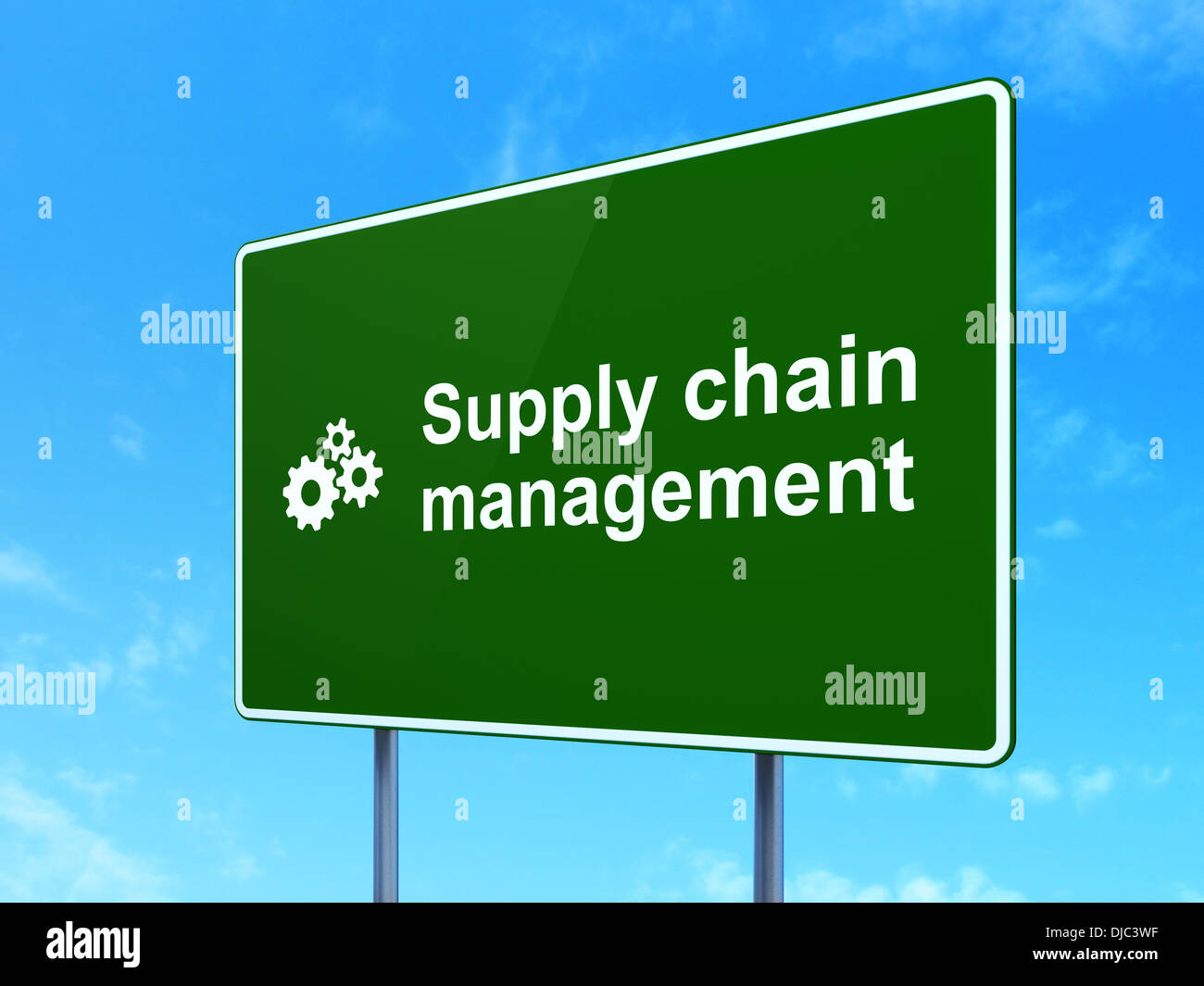 Advertising concept: Supply Chain Management and Gears Stock Photo - Alamy