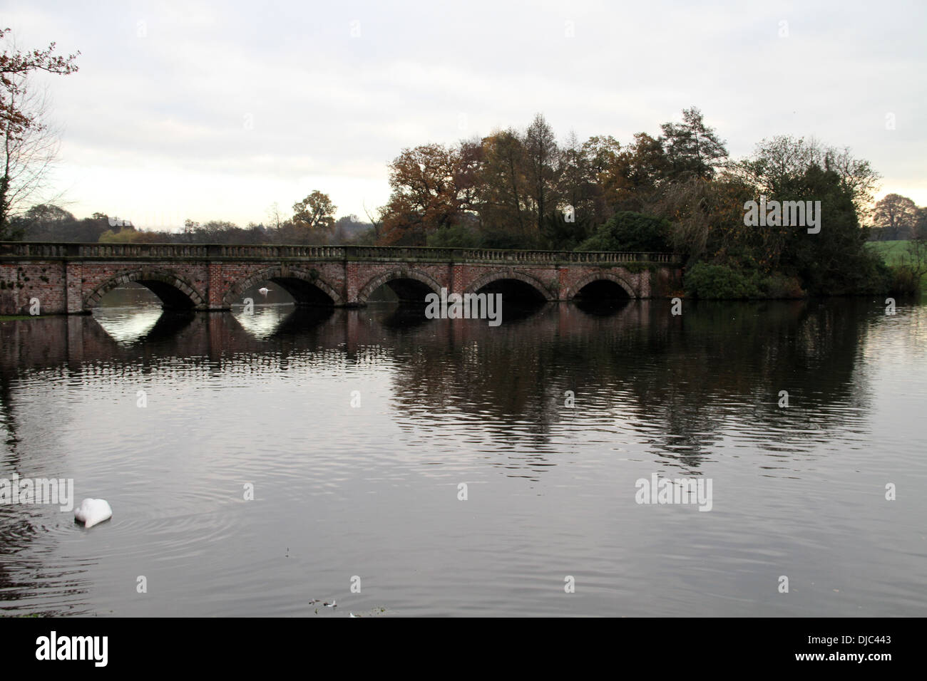 Bridge over a lake Stock Photo - Alamy