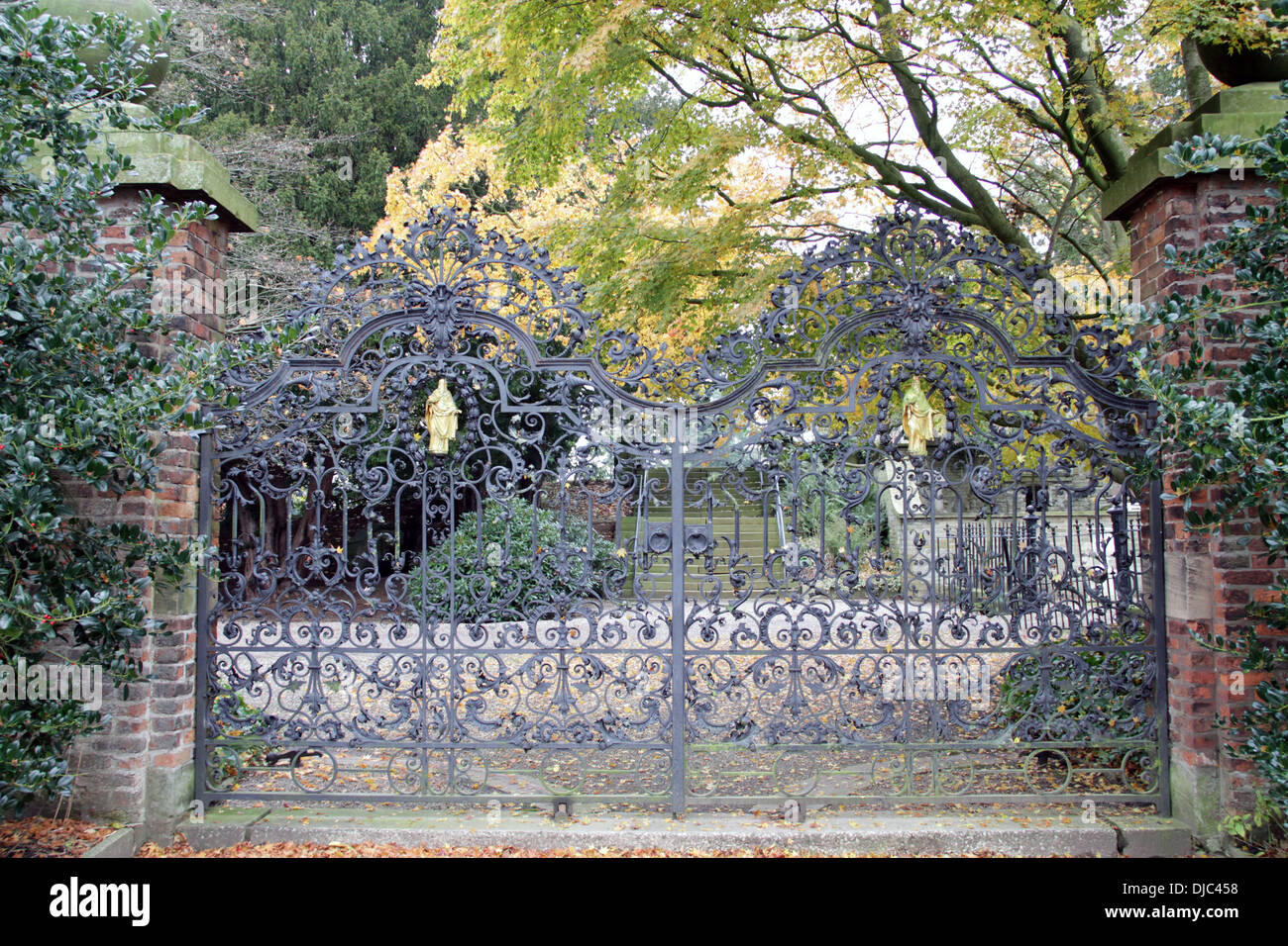 Large ornate iron gates Stock Photo - Alamy
