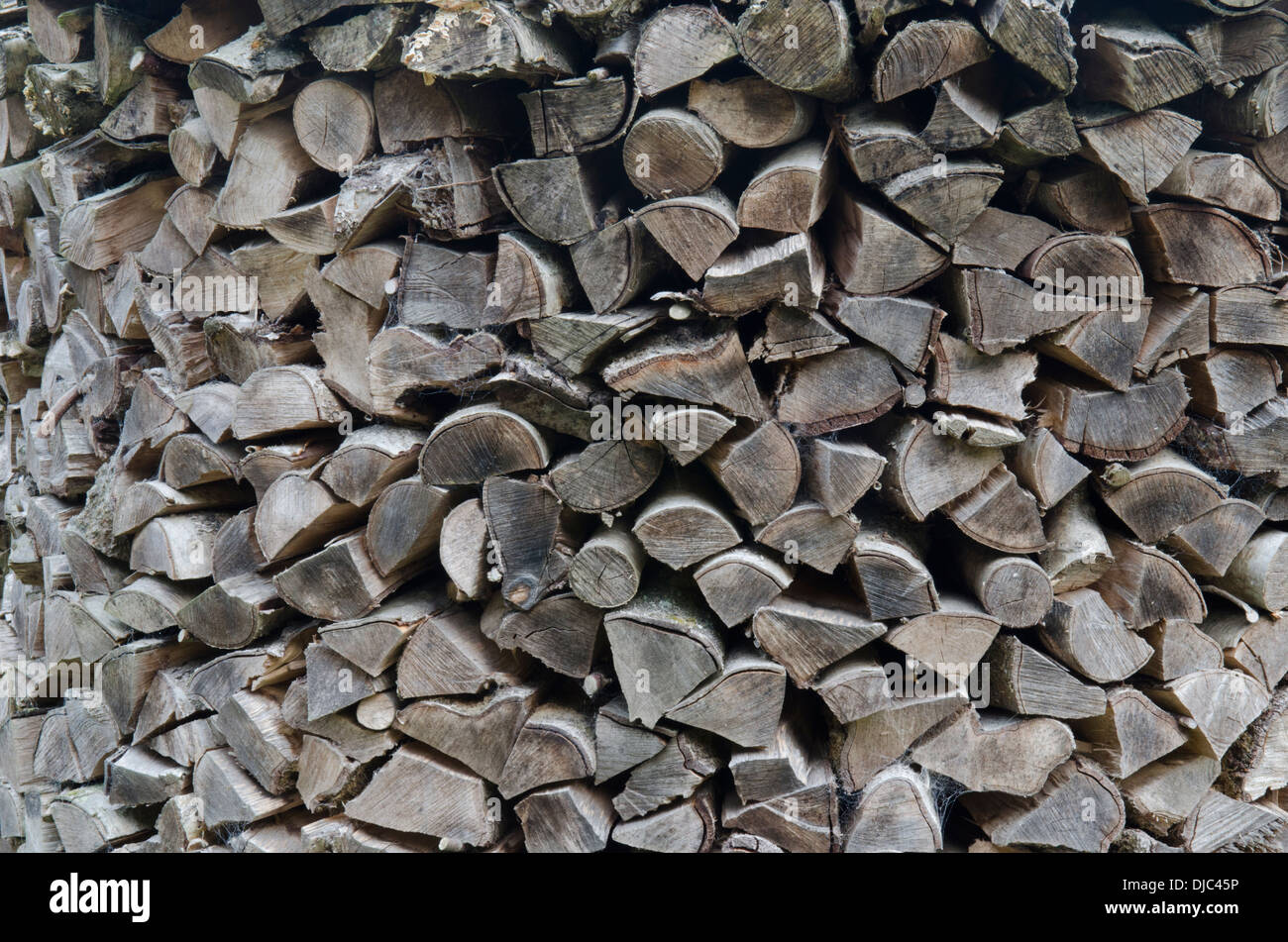 pile of wood logs for fire UK Stock Photo - Alamy