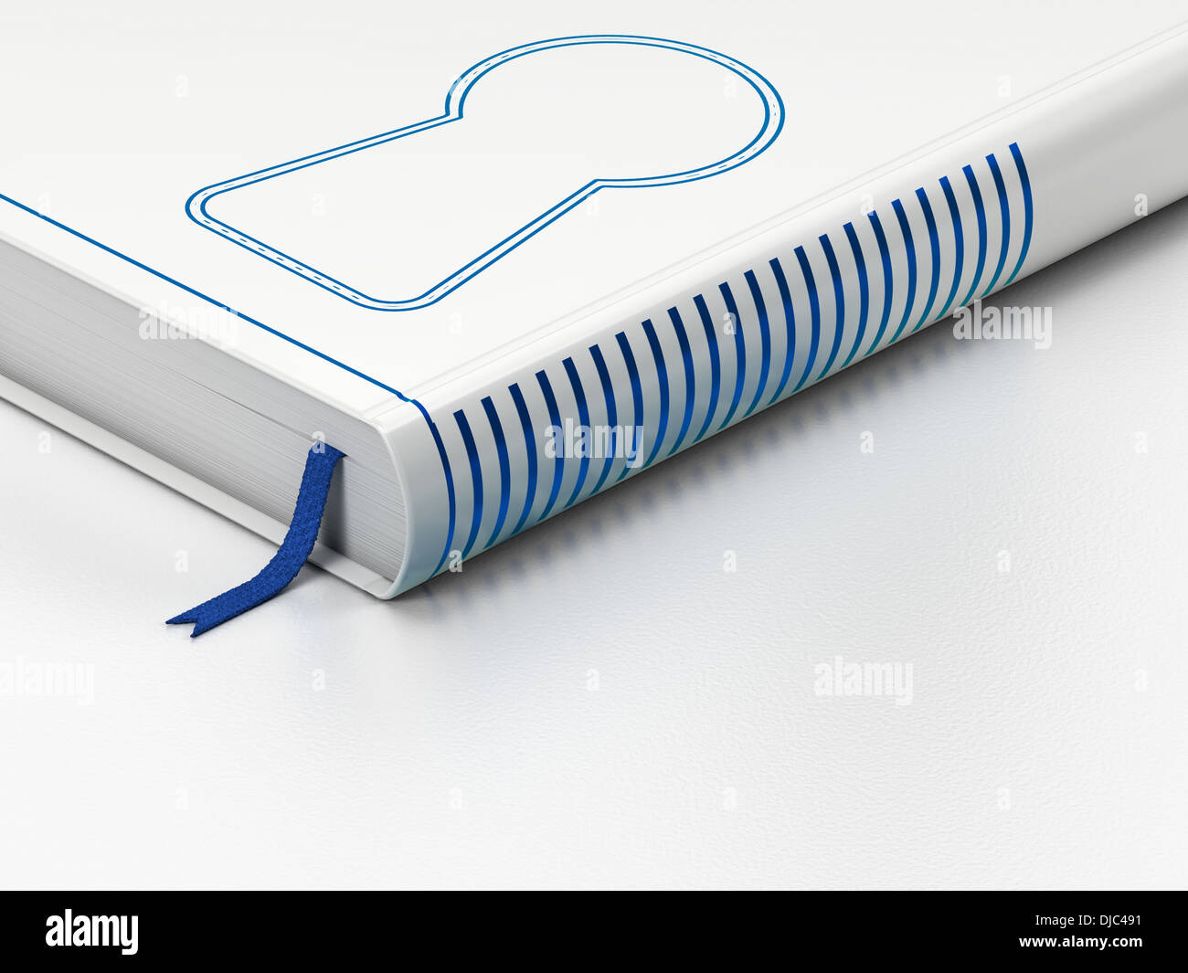 Safety concept: closed book, Keyhole on white background Stock Photo ...