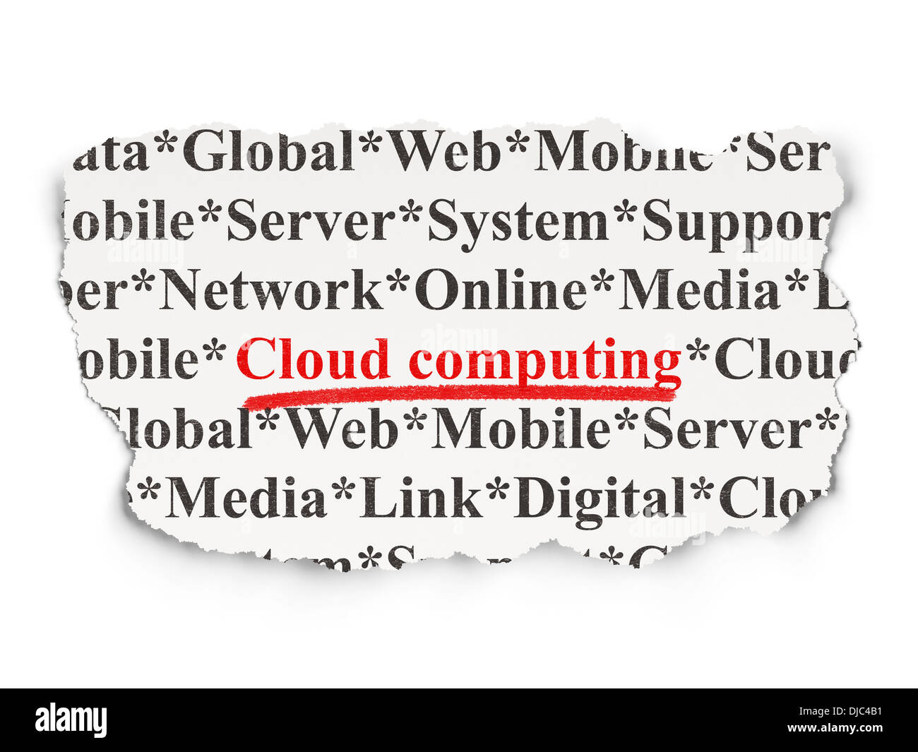 Cloud Computing on Paper background Stock Photo - Alamy