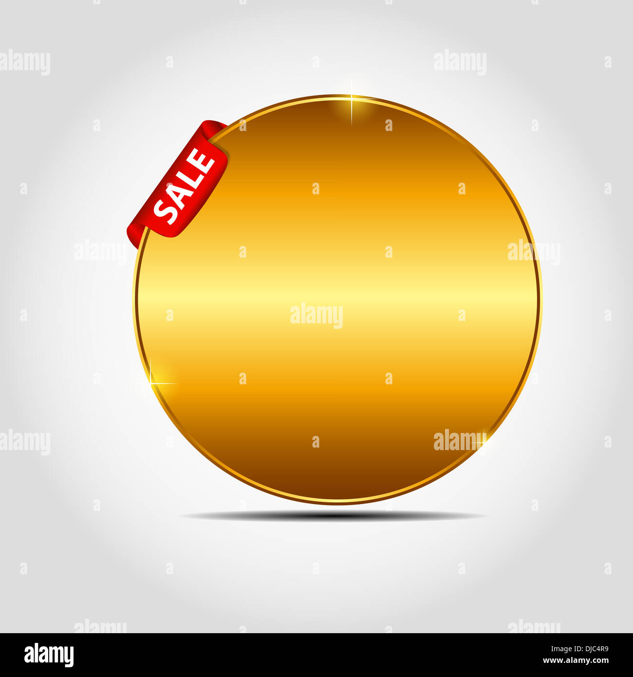 Gold Label Sign Template Vector Illustration Stock Photo - Alamy