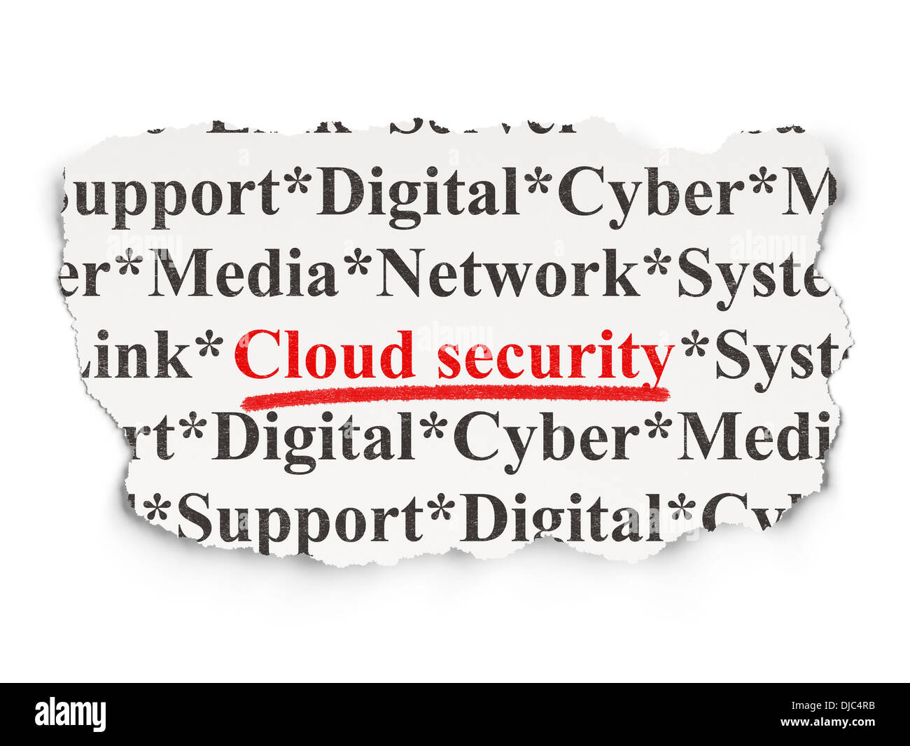 Cloud Security on Paper background Stock Photo - Alamy