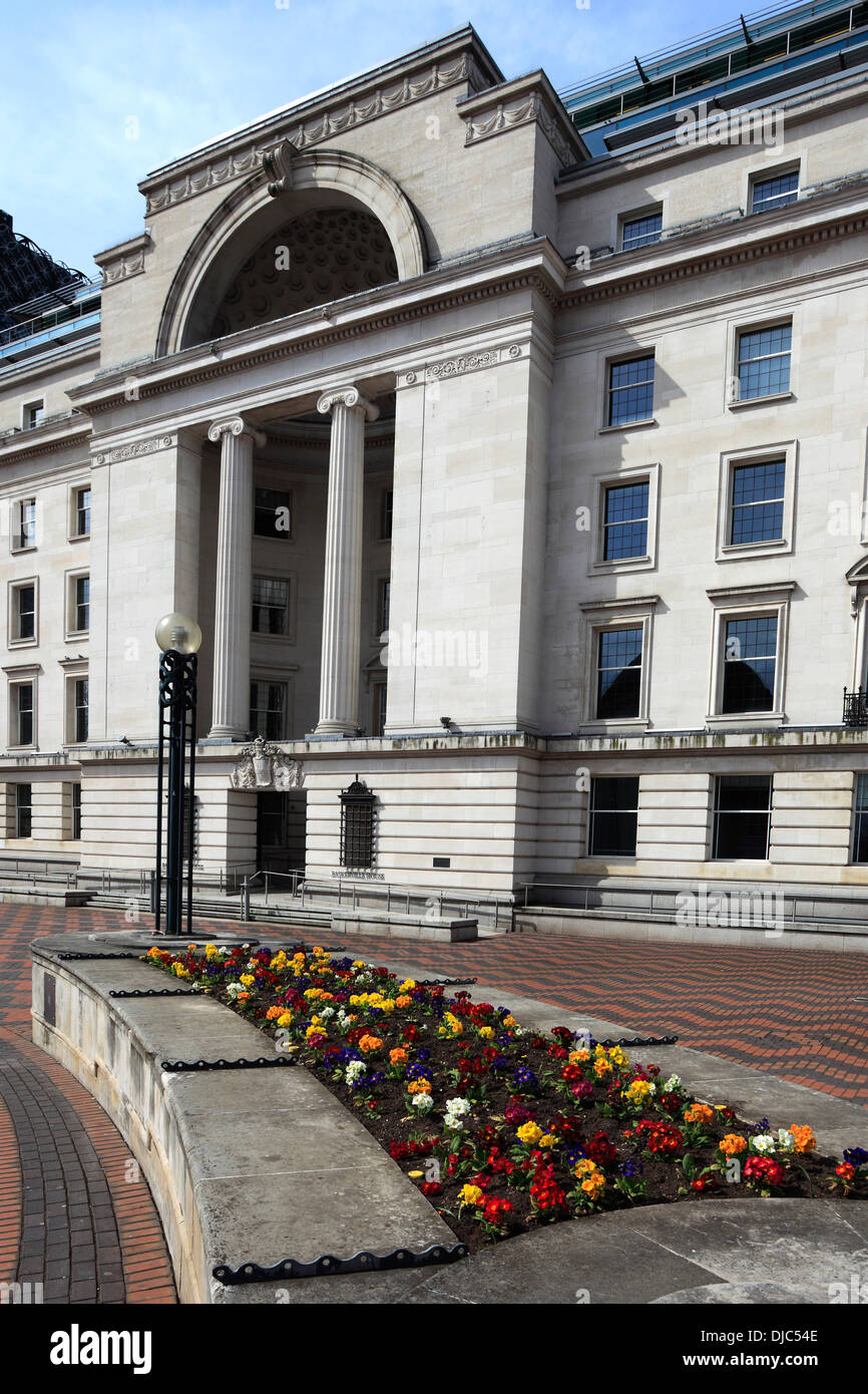 Exterior of Baskerville House, Centenary Square, Birmingham City, West Midlands, England, UK ...
