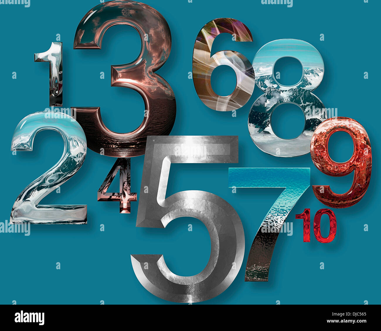 Graphic of the numbers 1 to 9 hi-res stock photography and images - Alamy