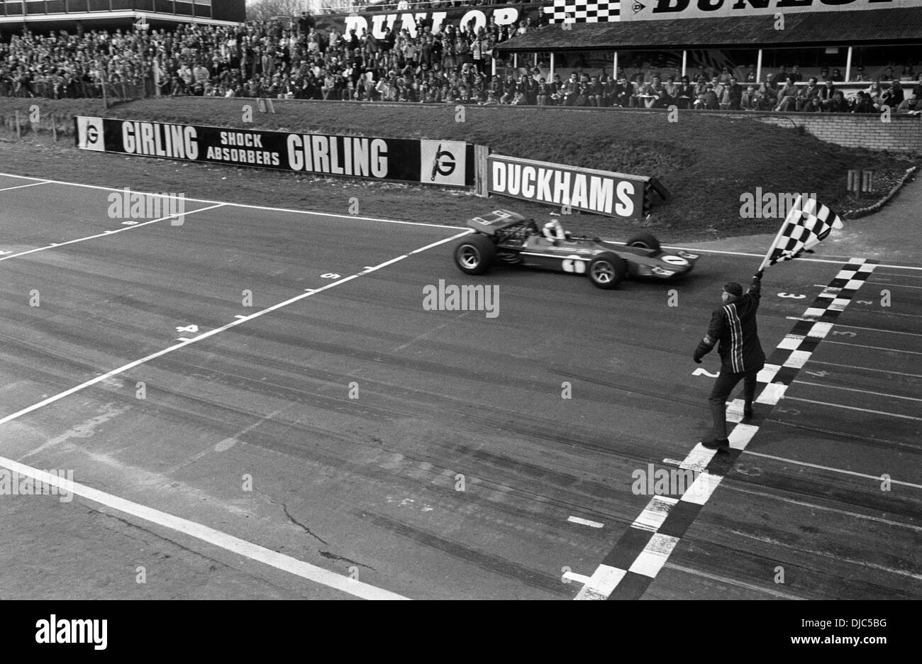 Jackie Stewart in a March-Cosworth, the first-ever F1 race win by a ...