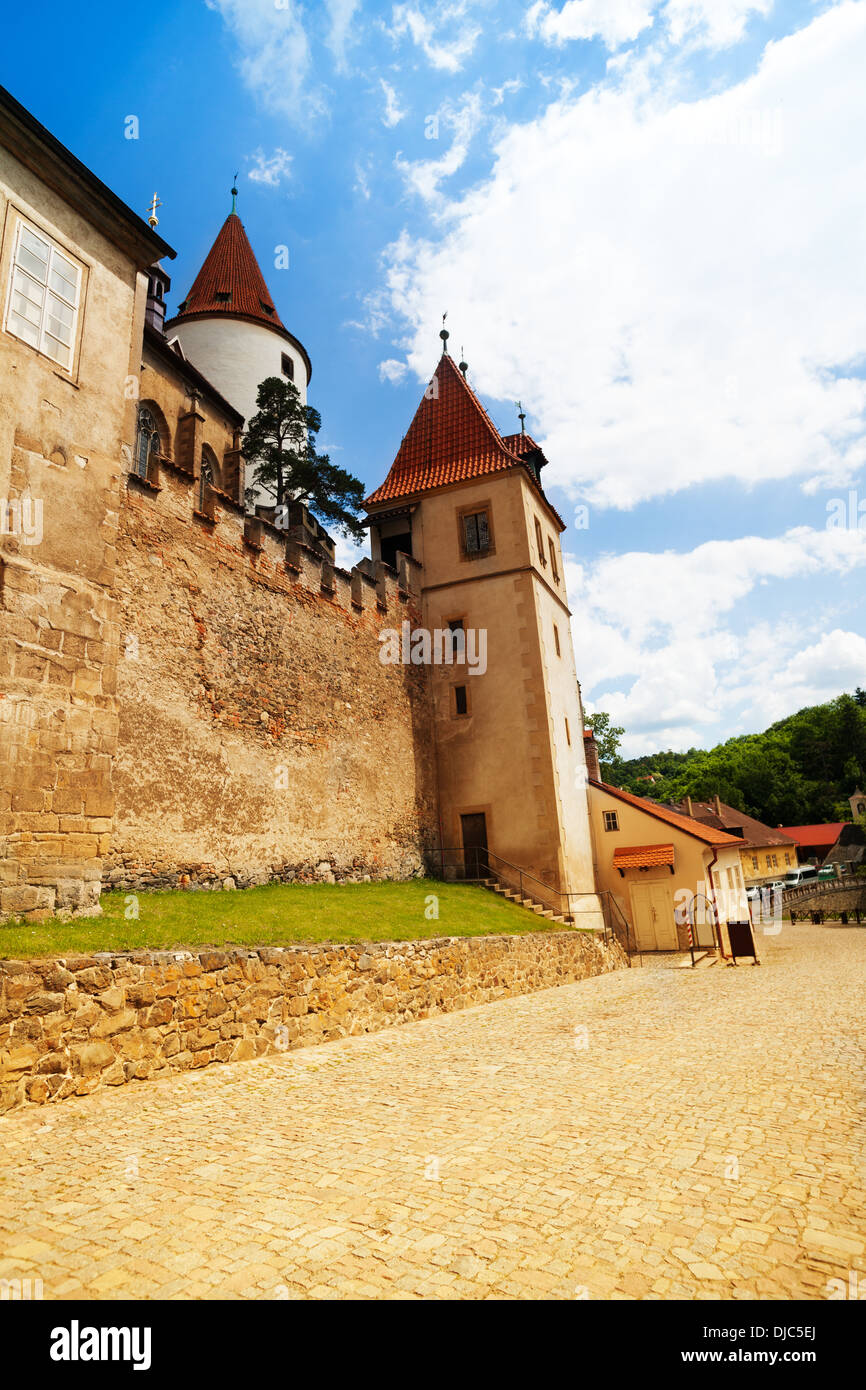 Walls and towers of Krivoklat castle in Czech republic Stock Photo - Alamy