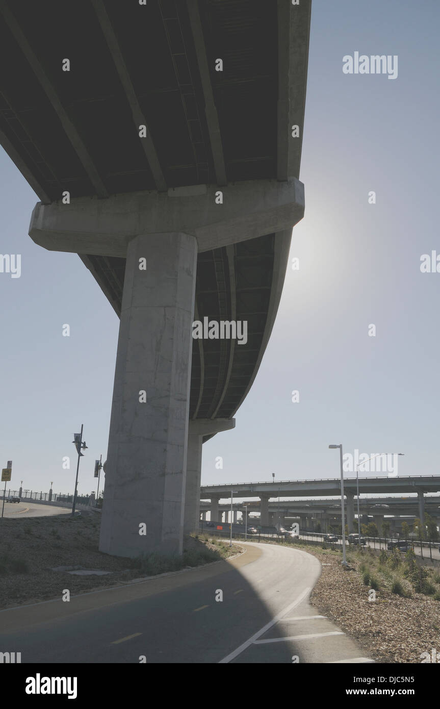 View of Freeway Overpass from New San Francisco - Oakland Bay Bridge ...