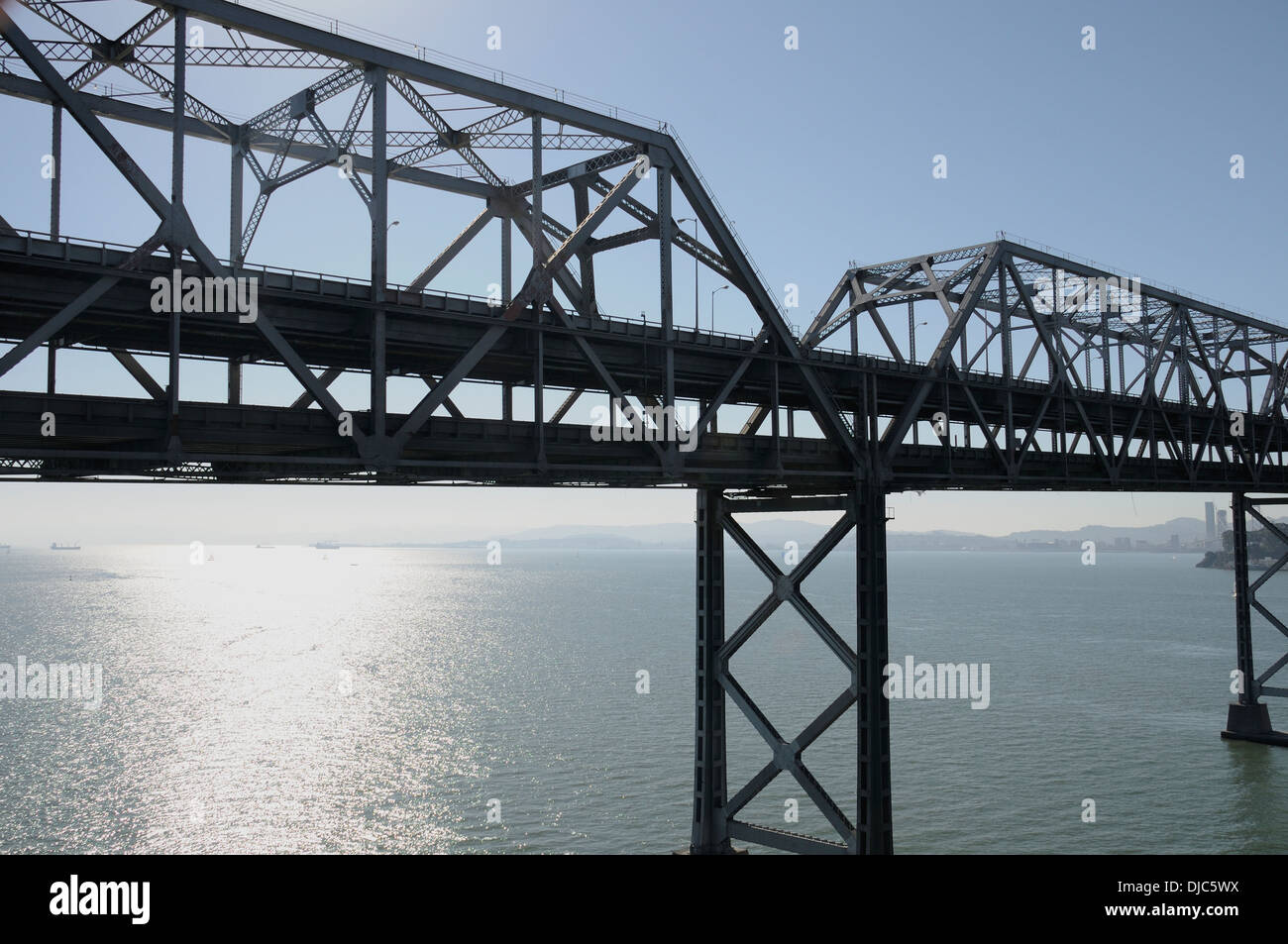 Old Bridge Trusses Viewed from New San Francisco - Oakland Bay Bridge ...