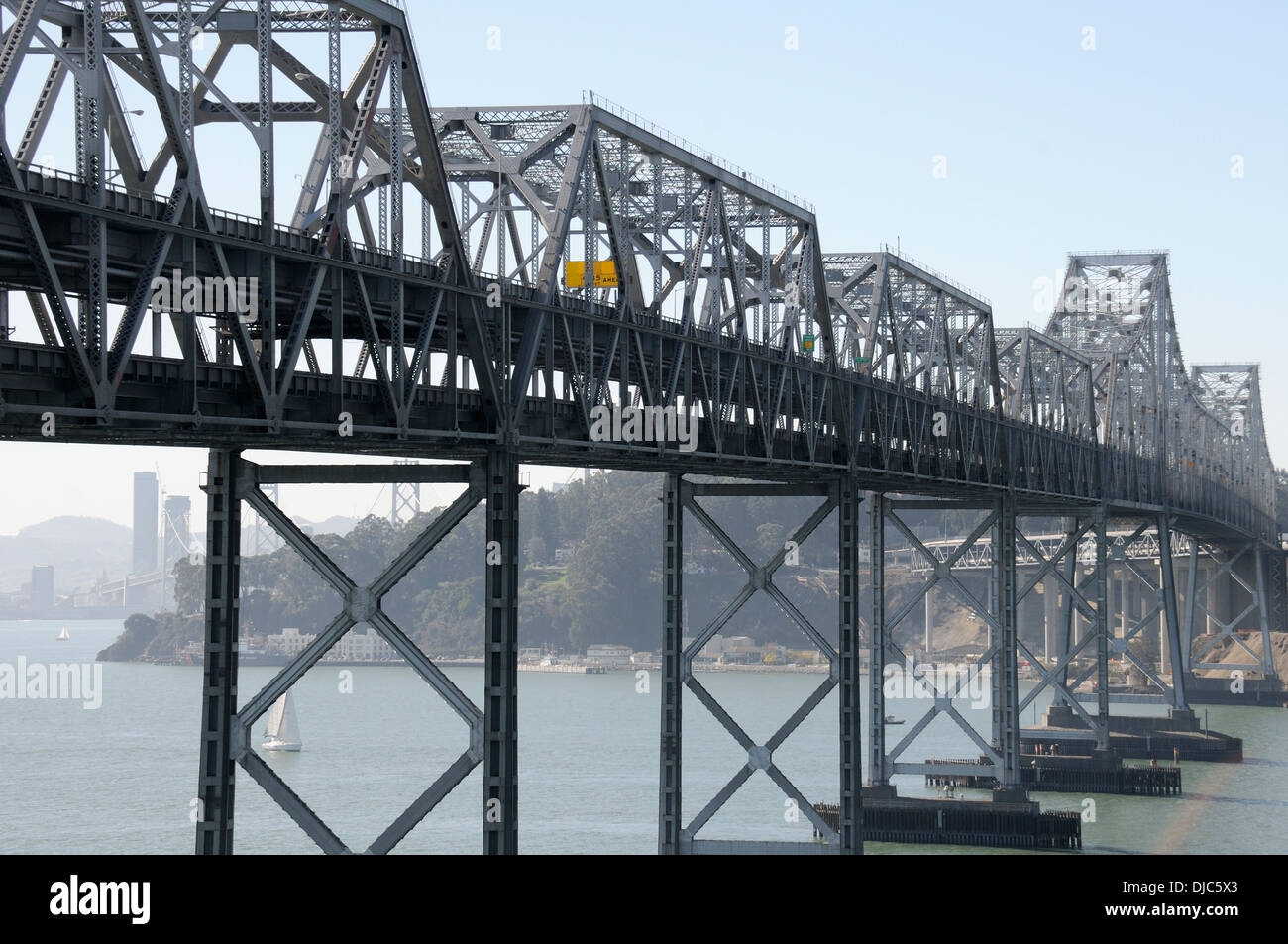 Old Bridge Trusses Viewed from New San Francisco - Oakland Bay Bridge ...