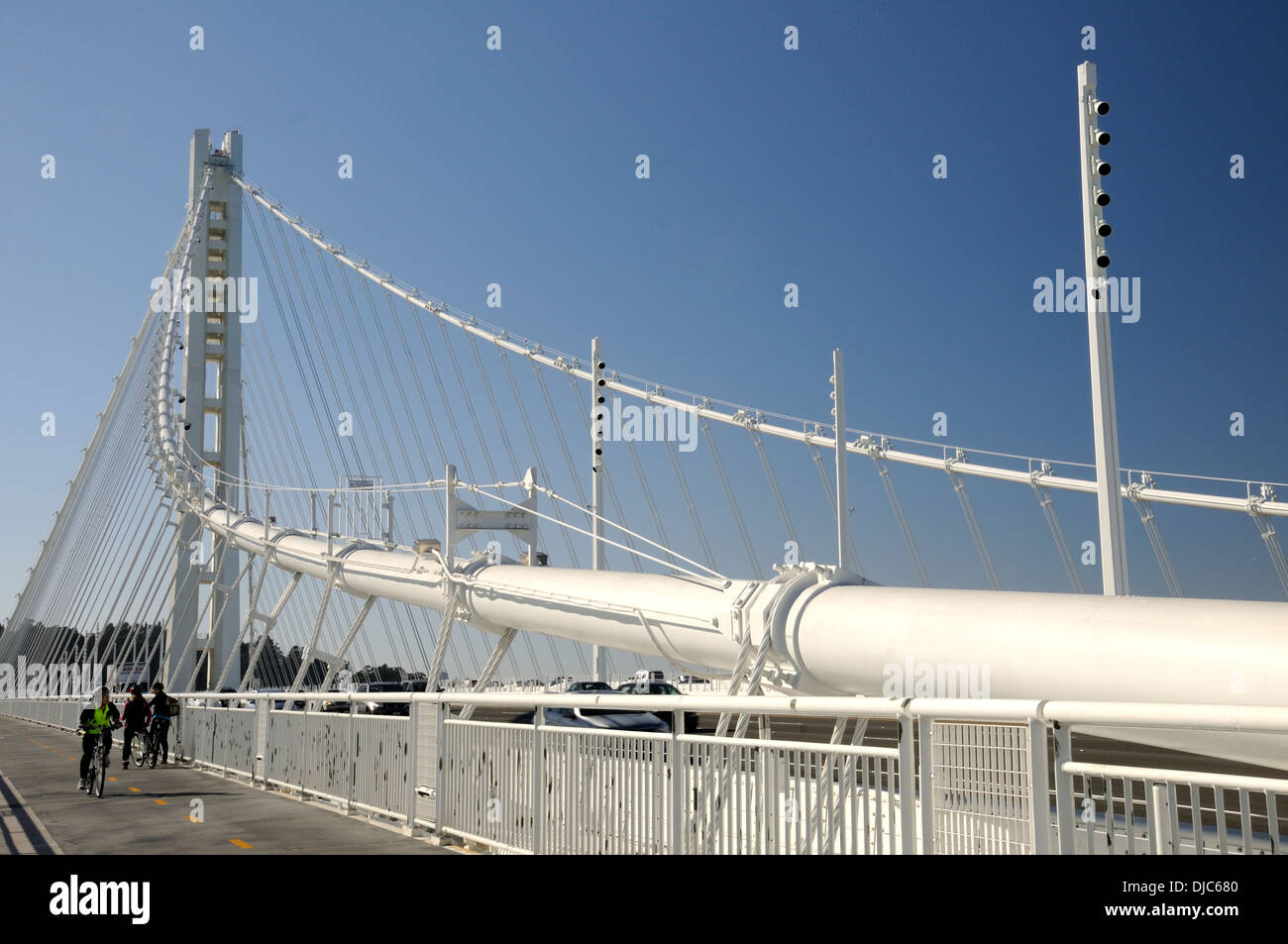 Cable and Pedestrian Walkway on New San Francisco - Oakland Bay Bridge ...